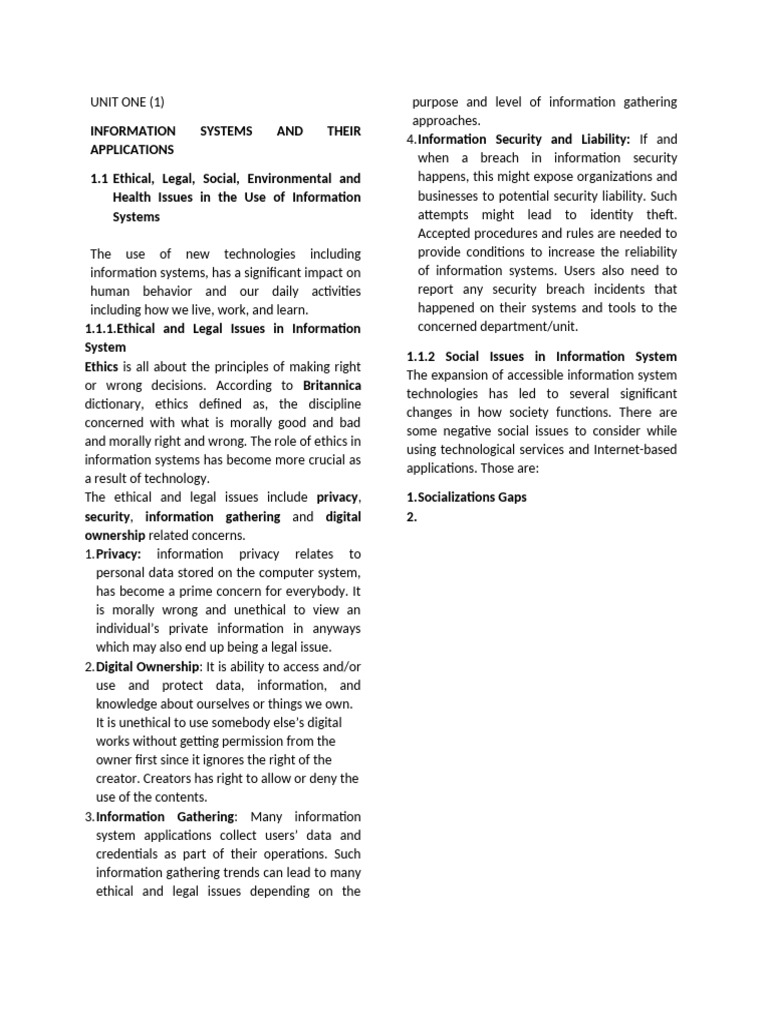 Grade 12 ICT Ethical Issues Overview | PDF | Information | Information ...
