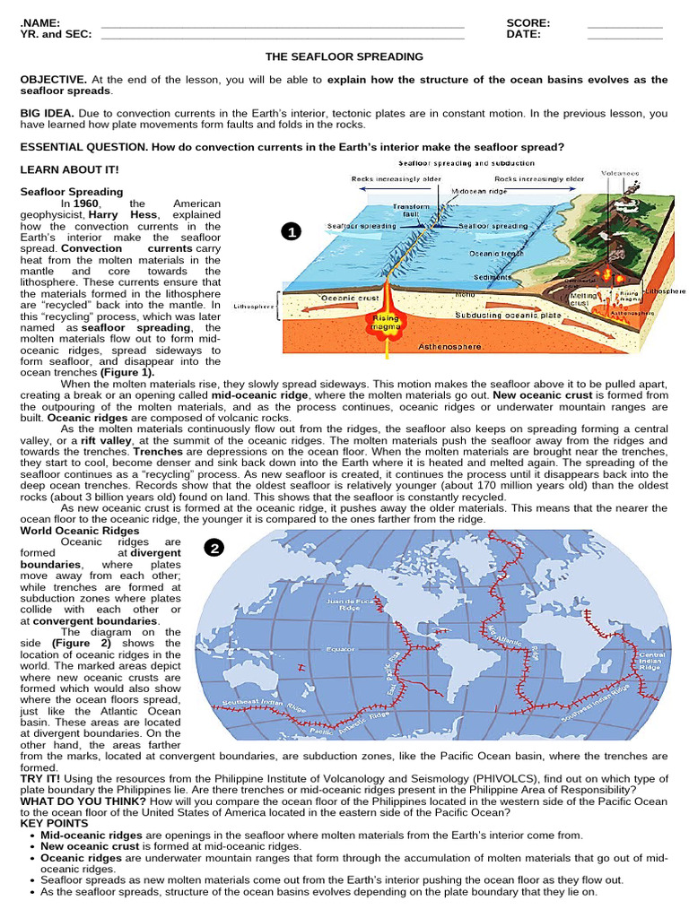 11-13 The Seafloor Spreading - 12stratification of Rocks - Determine ...