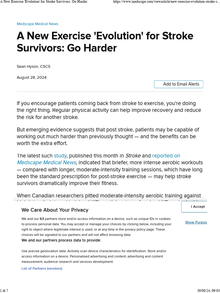 A New Exercise 'Evolution' For Stroke Survivors - Go Harder | PDF ...
