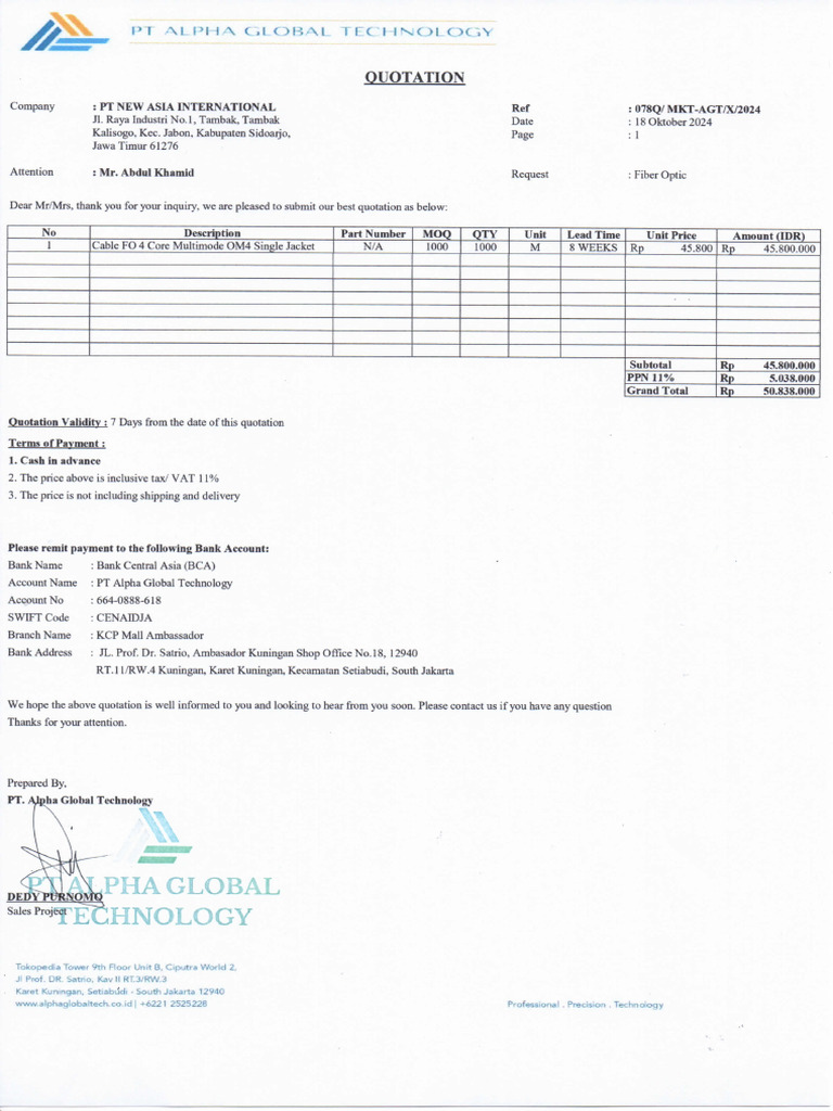 78Q PT New Asia International | PDF