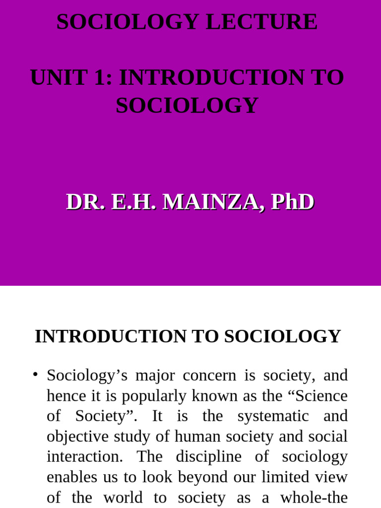 Introduction to Sociology Overview | PDF | Sociology | Liberal Arts ...