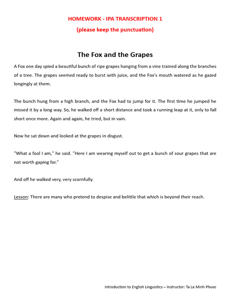 IPA Transcription 1 | PDF | Home & Garden