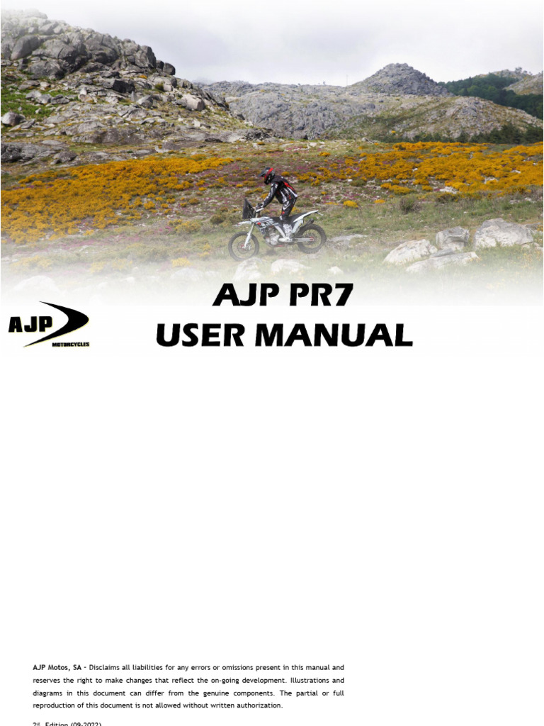 V2 AJP PR7 - User Manual EN | PDF | Brake | Clutch