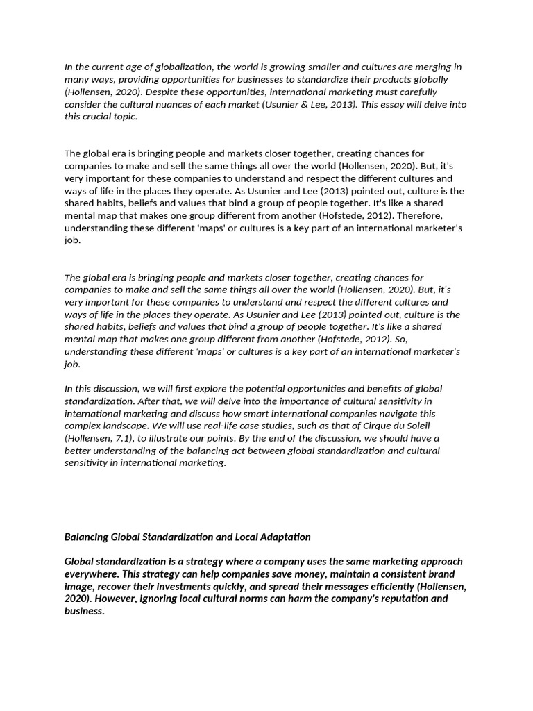 In The Current Age of Globalization | PDF | Marketing | Brand