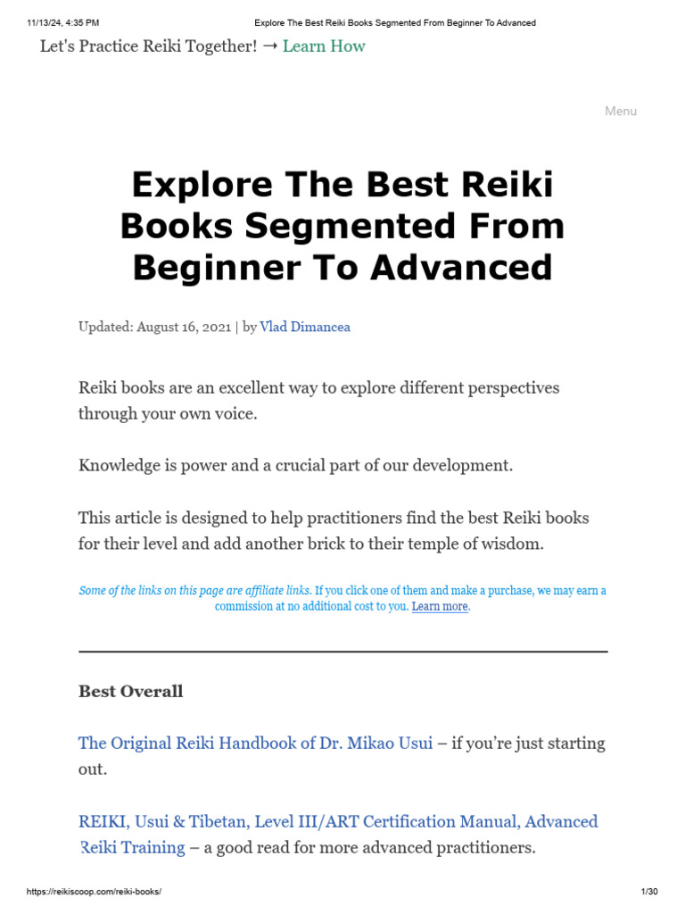 Reiki Book Guide for All Levels | PDF | Reiki
