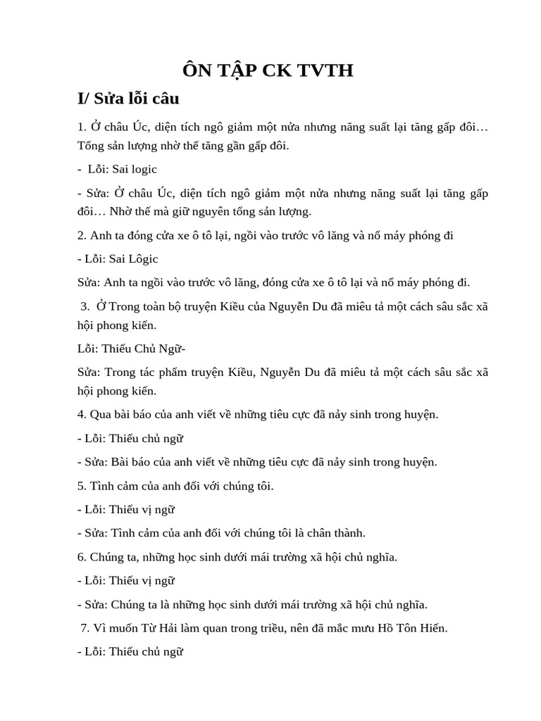 ÔN TẬP CK TVTH IUH | PDF