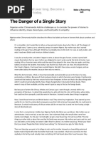 The Danger of a Single Story Explained | PDF | Stereotypes