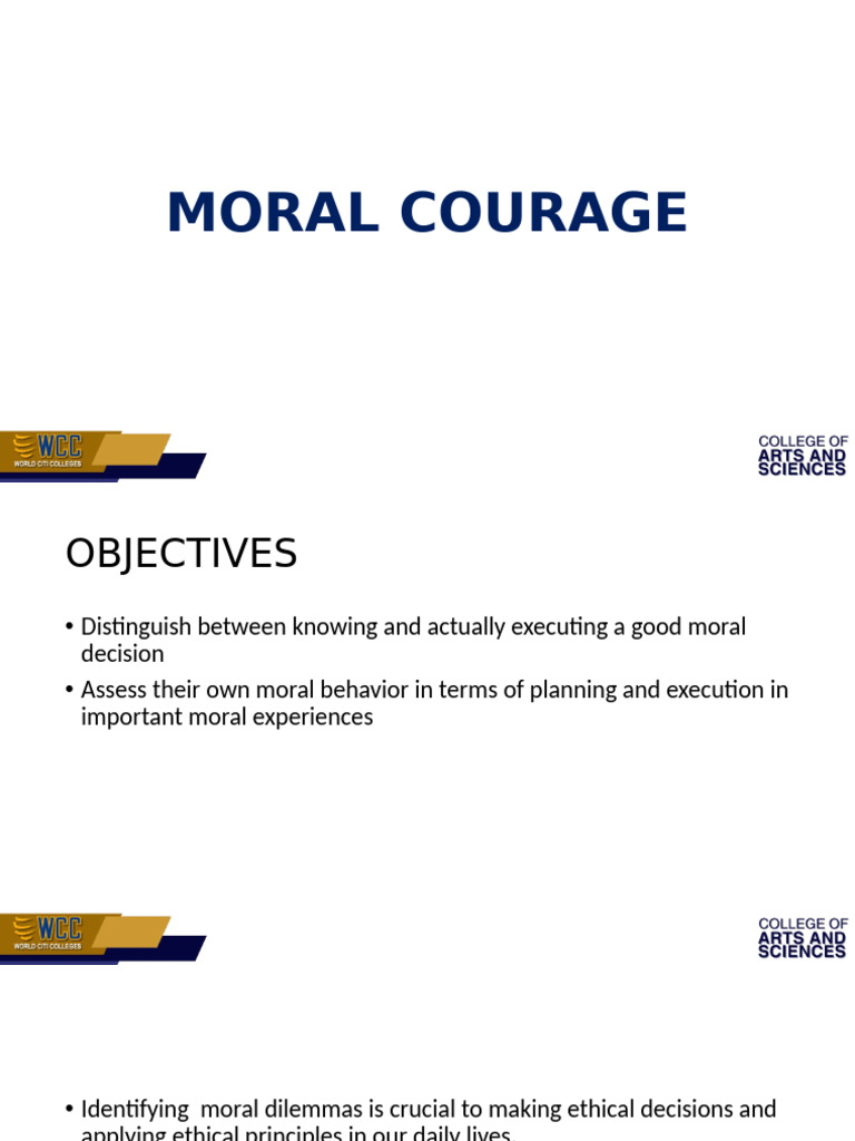 Moral Courage | PDF | Courage | Theory