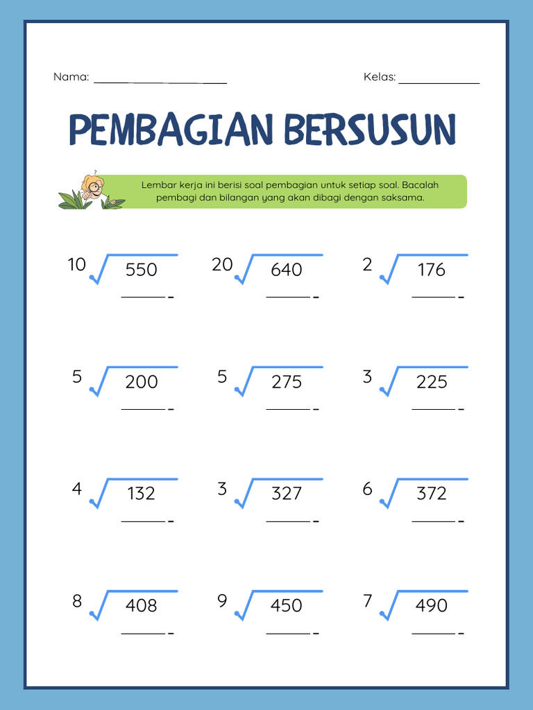 Soal Pembagian Bersusun Kelas 5 SD | PDF