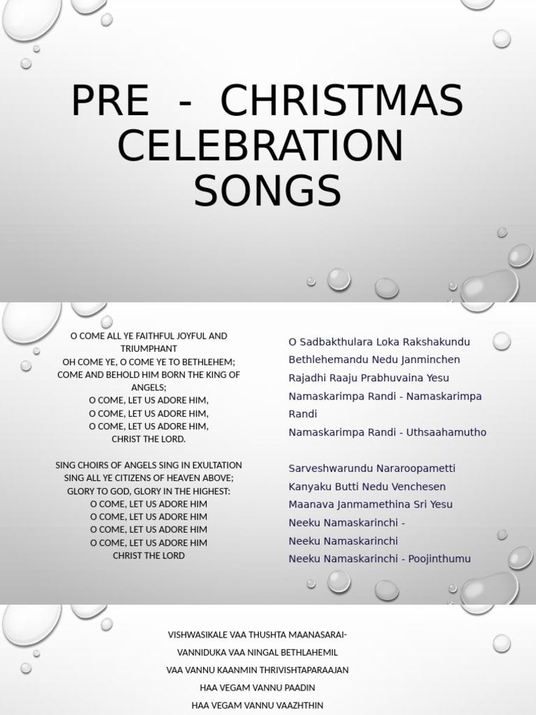 Pre-Christmas Celebration Songs Collection | PDF | Christmas ...