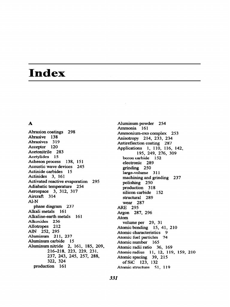 Comprehensive Index of Refractory Materials | PDF | Titanium | Refractory