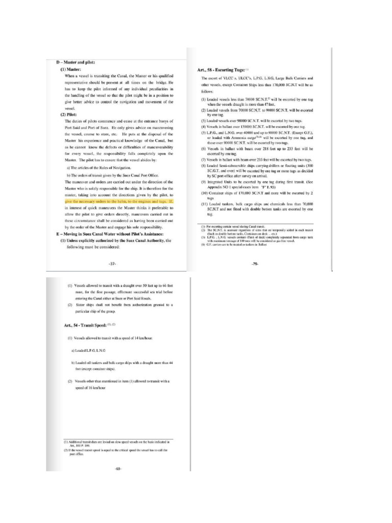 Suez Canal Rules-1 | PDF