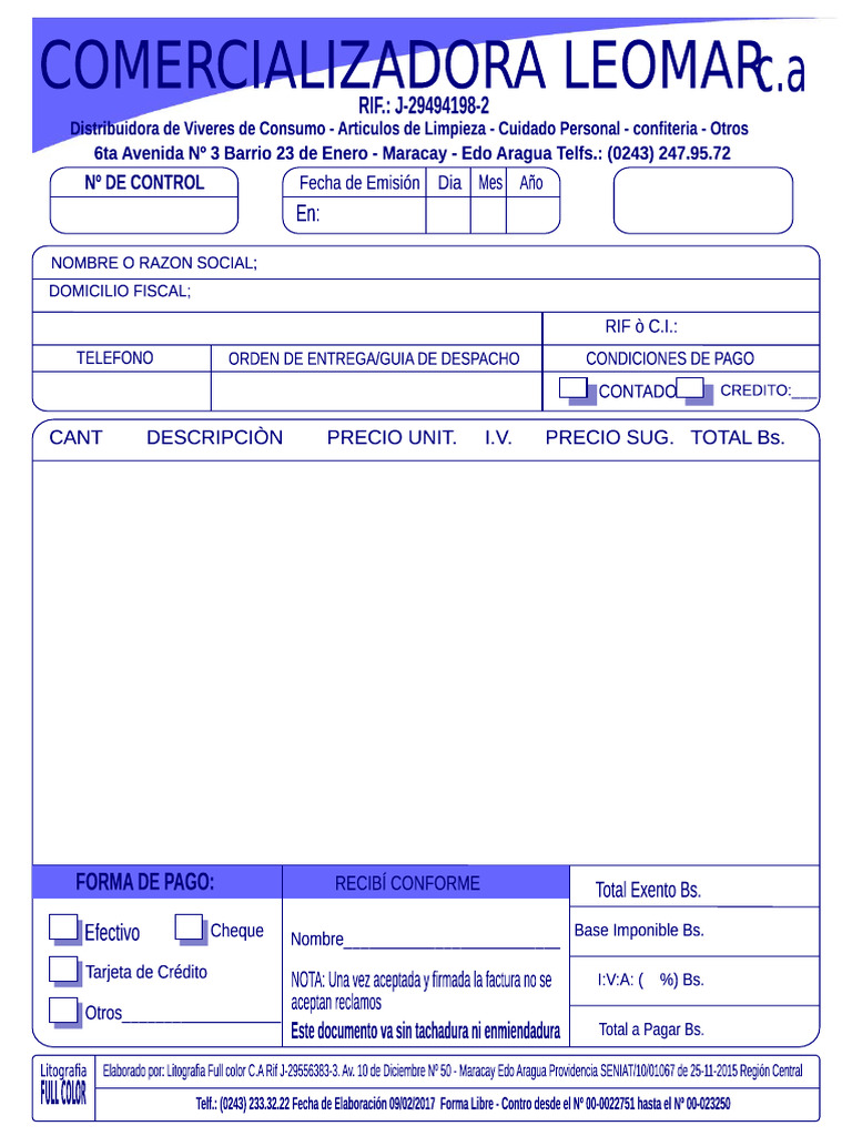 Factura Editable | PDF