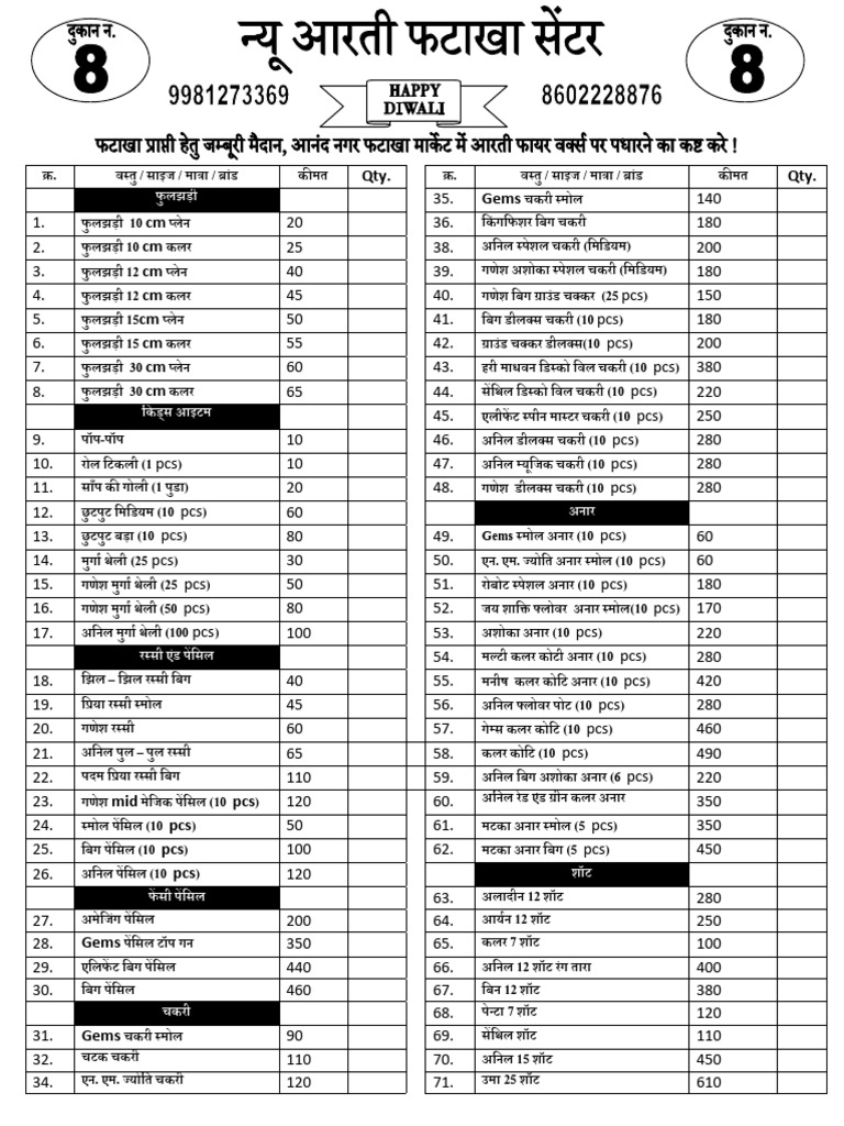 Arti Fire Works in Jamburi | PDF