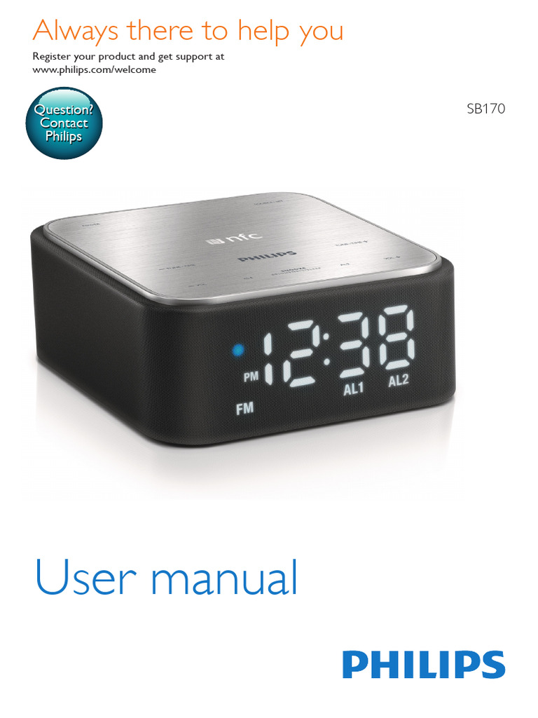 Philips SB170 Clock Radio Manual | PDF | Bluetooth | Electromagnetic ...