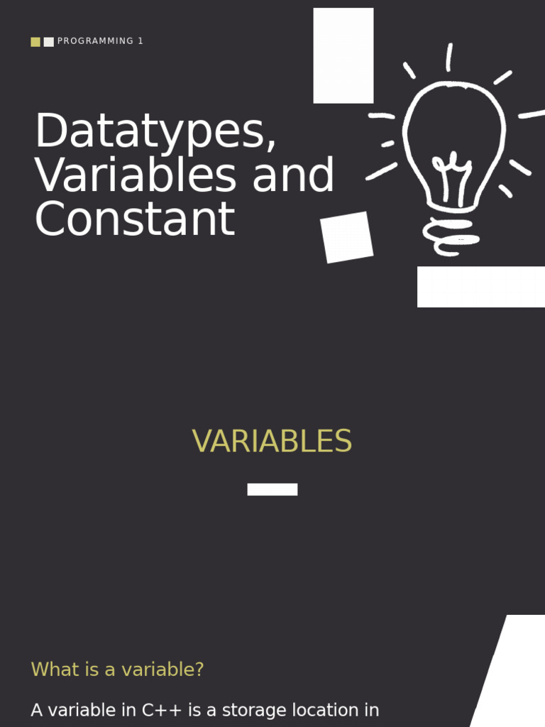 Lesson4 Variables And Datatypes Pdf Variable Computer Science 8461