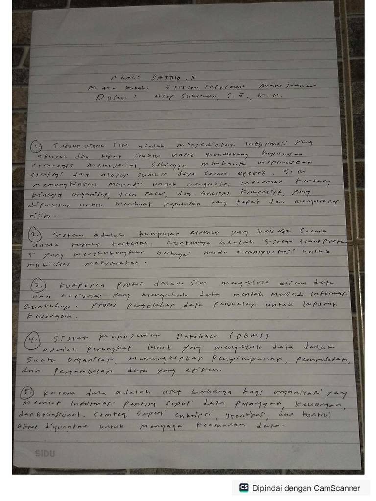 Uts - English For Management - Satrio Rahadani - 231010503566 | PDF