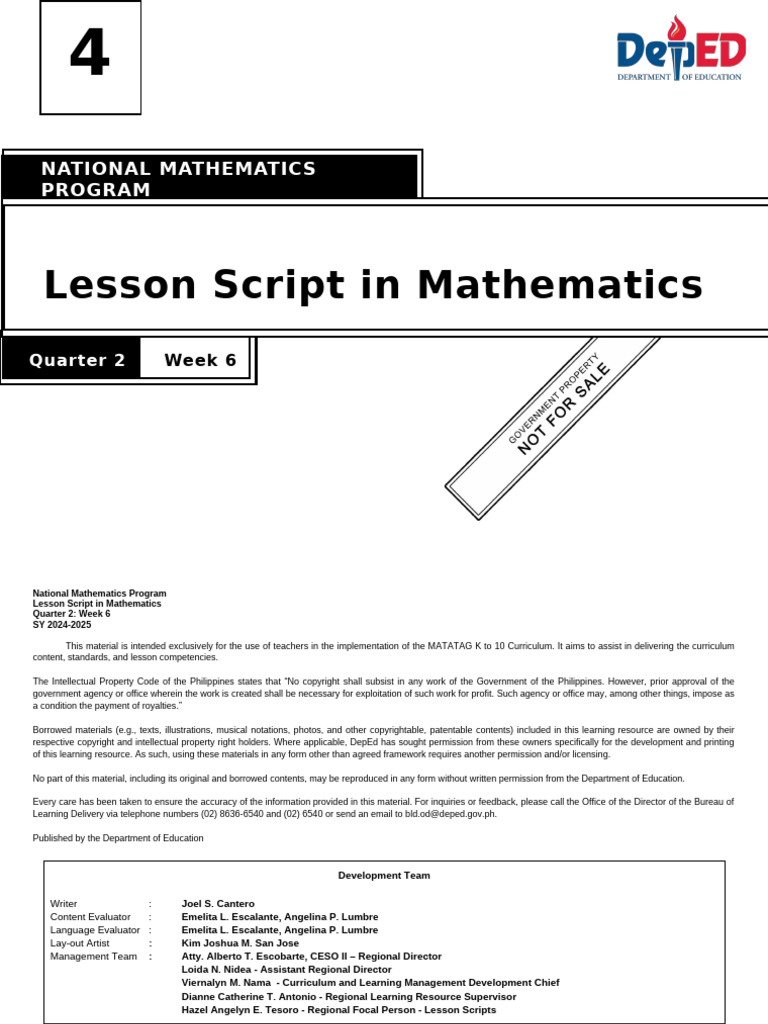 CO-2024-LS-Grade 4-NMP-Quarter 2-Week 6 | PDF | Foreign Language Studies