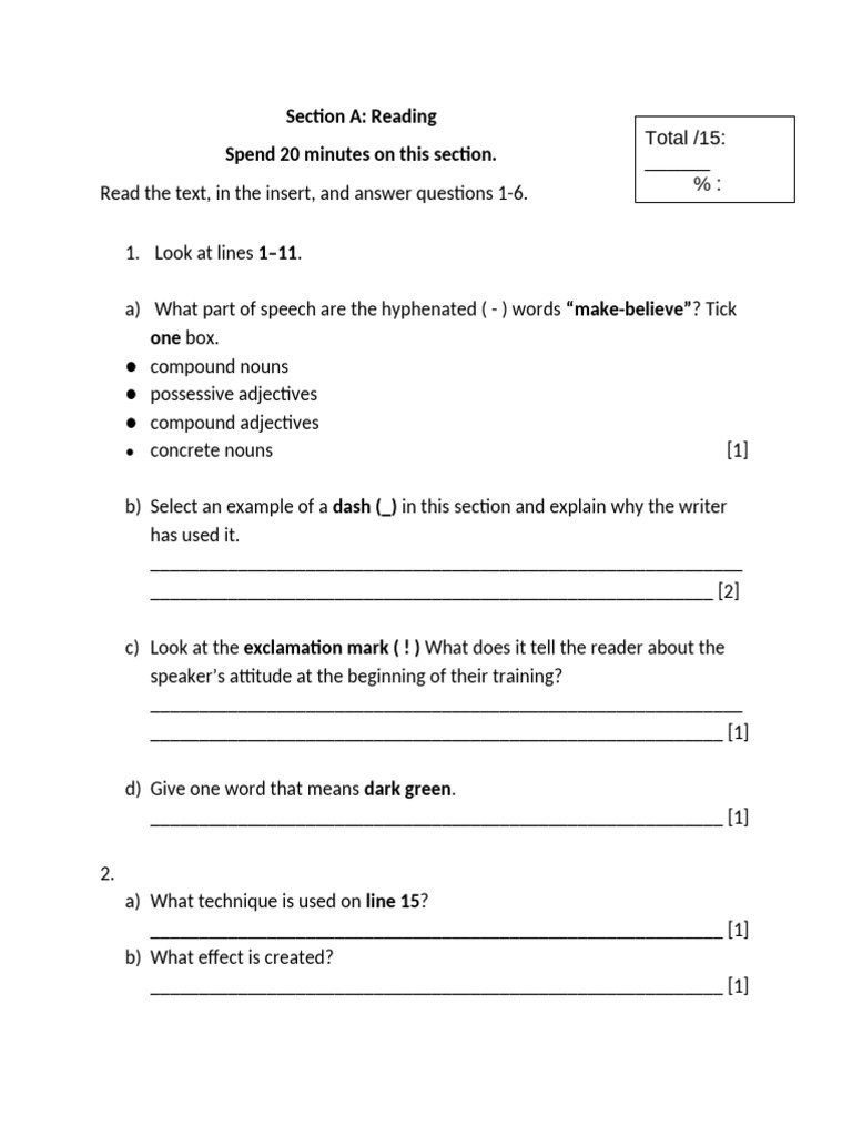 Exam Style Questions Pdf