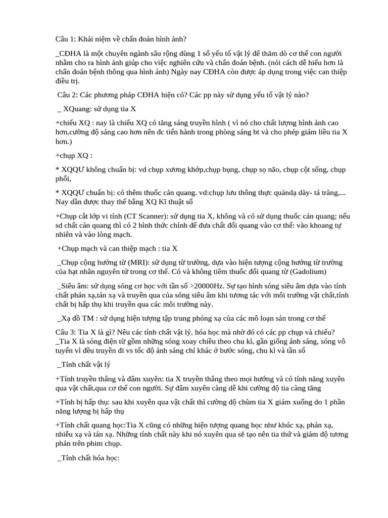 CDHA - Học viện YD CT VN | PDF