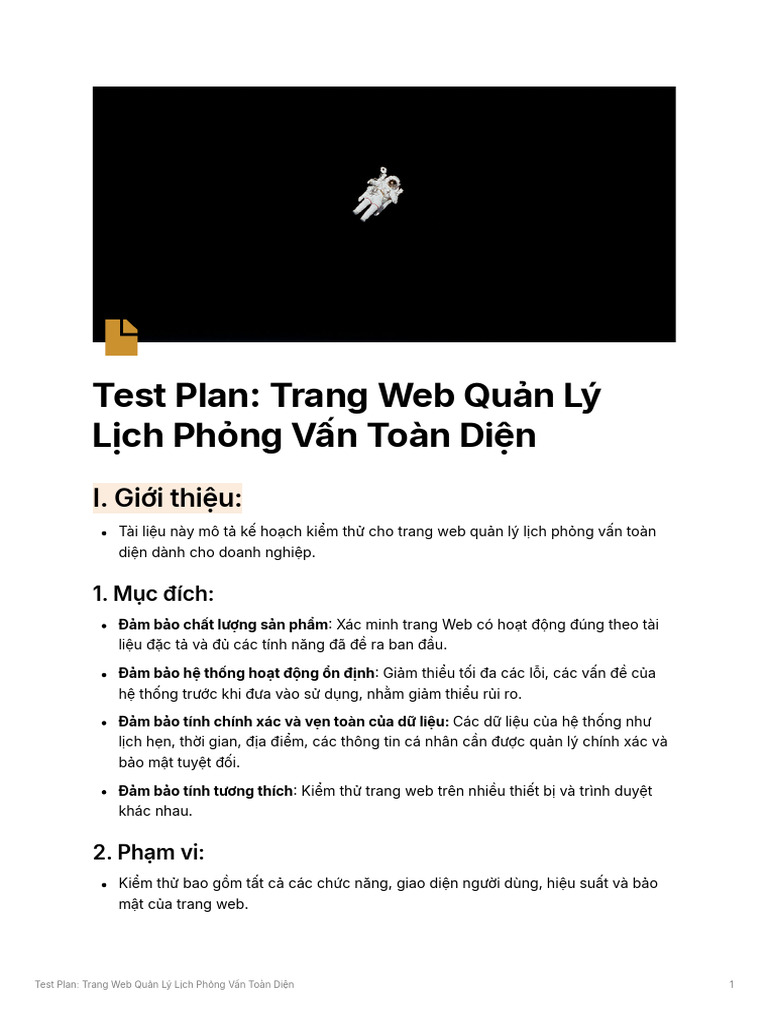 Test Plan | PDF