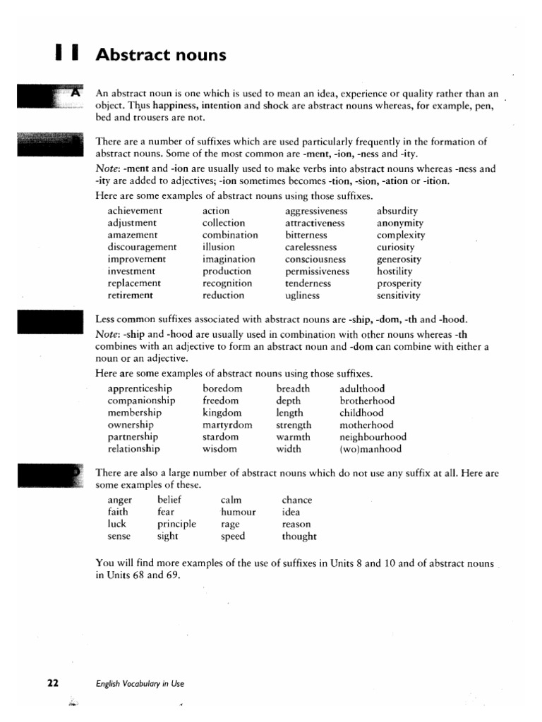 Abstract Nouns | PDF