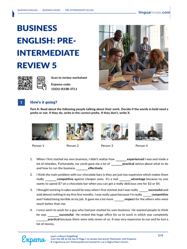 Business English Pre Intermediate Review 5 American English Student | PDF | Career & Growth