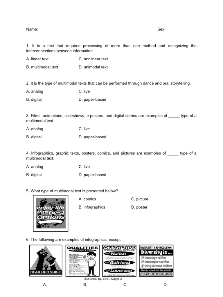 Pre Test Post Test | PDF | Infographics