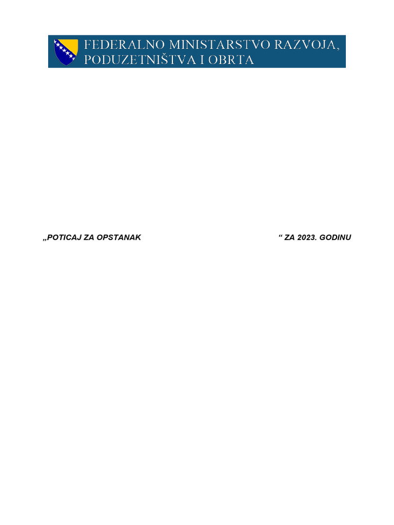 SMJERNICE Poticaj Za Opstanak Starih I Tradicionalnih Zanata 3 | PDF