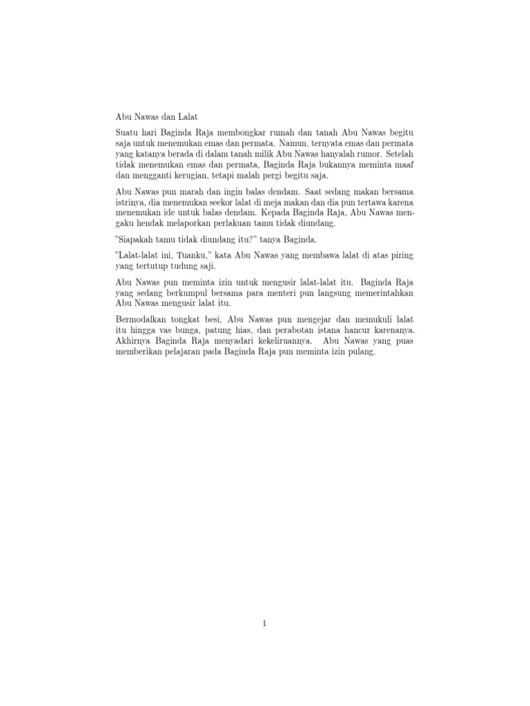 Hawa Abu Nawas Dan | PDF