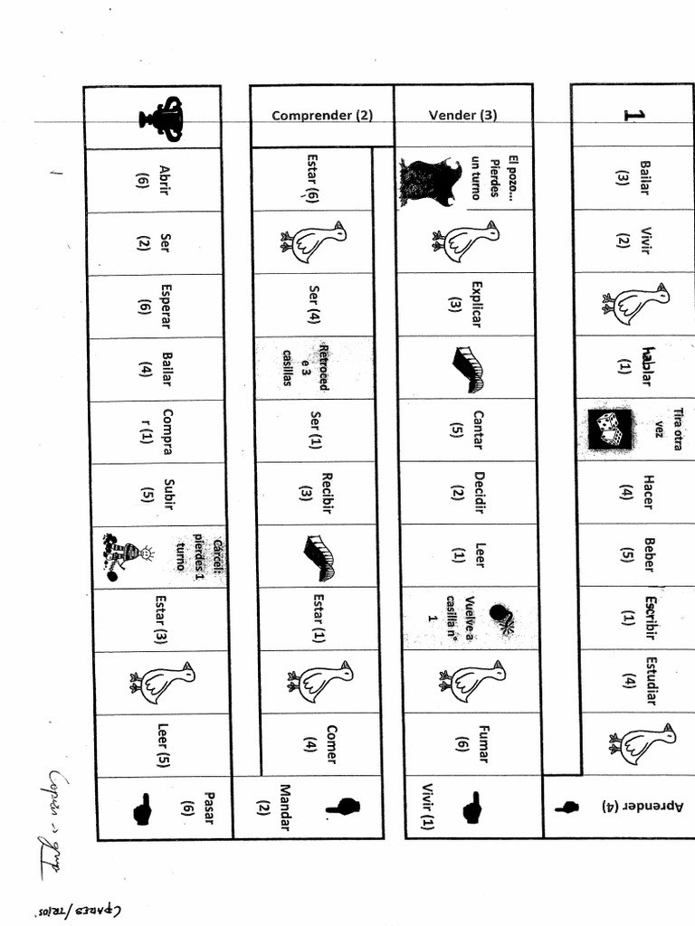 Juego de La Oca de Los Primeros Verbos 2024 05 14 | PDF