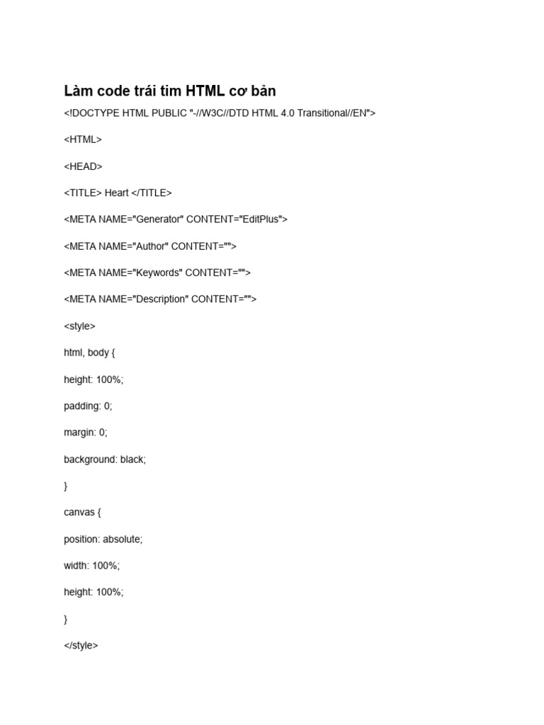 HTML Heart Animation Guide | PDF