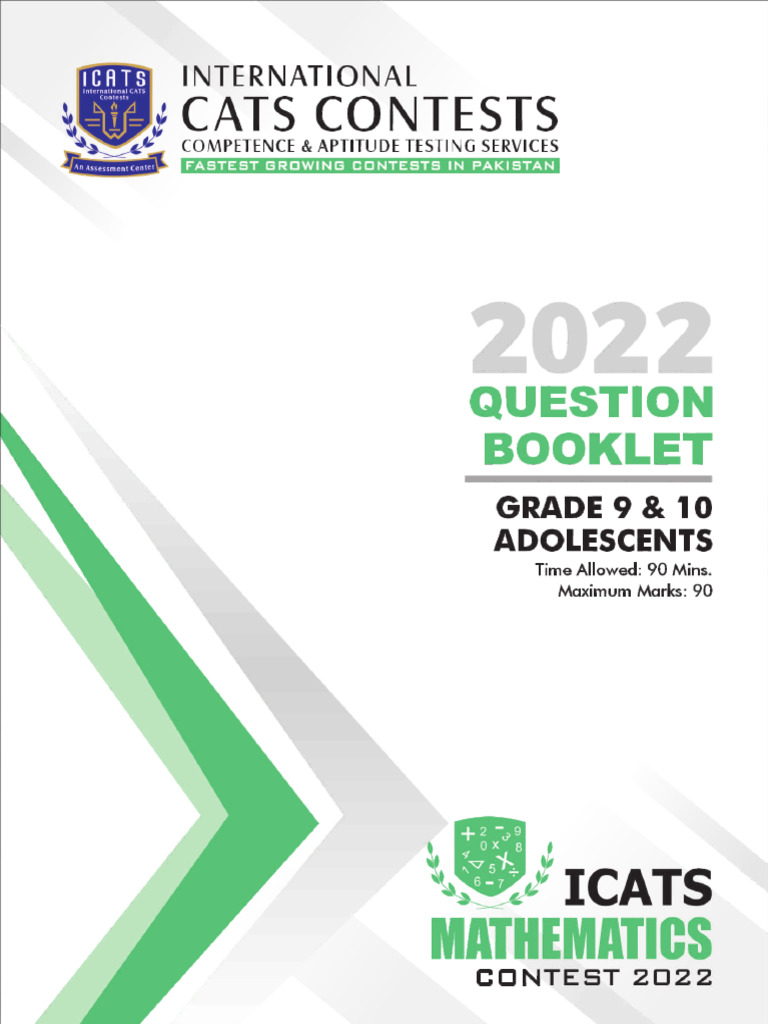 ICATS Mathematics Contest 2022 Guidelines | PDF
