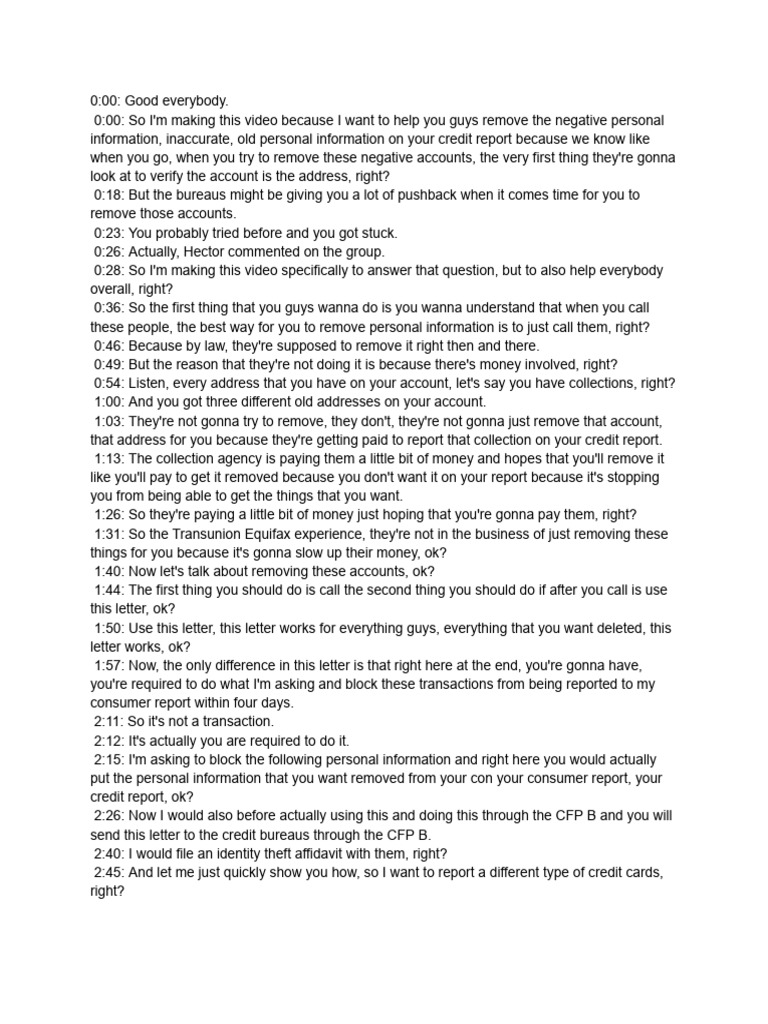 Removing Inaccurate Personal Information From Your Credit Report ...