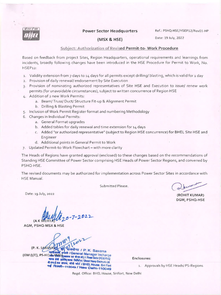 Revised Work Permit Procedures | PDF