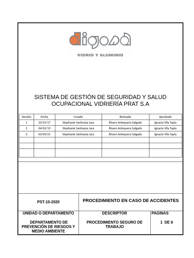 Procedimiento en caso de accidente grave-fatal | PDF