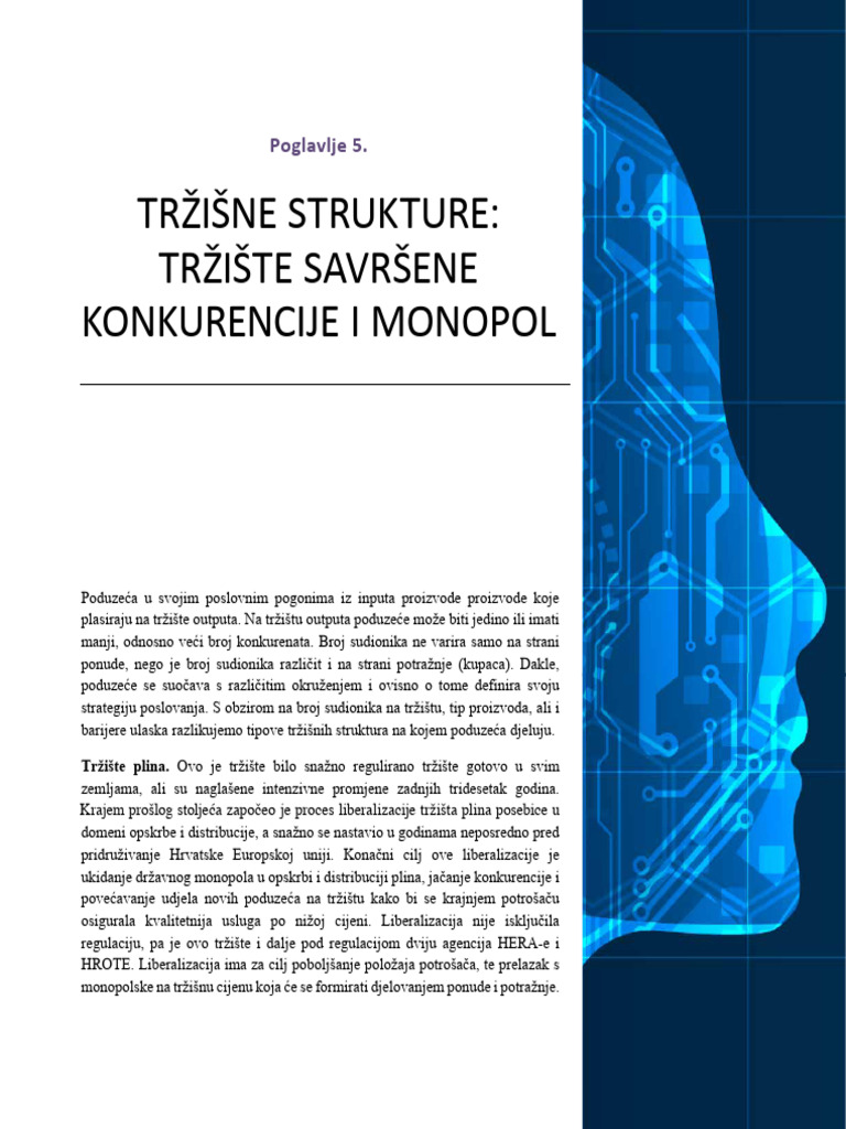 Poglavlje 5. Tržišne Strukture - Tržište Savršene Konkurencije I Monopol | PDF