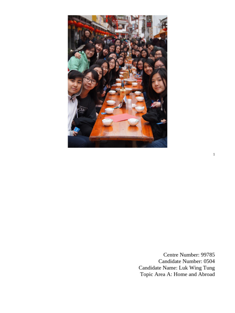 IGCSE Chinese Speaking Test | PDF