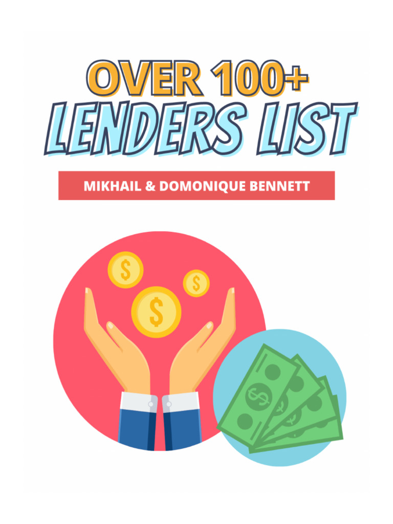 A. Lenders List | PDF | Banks | Institutional Investors