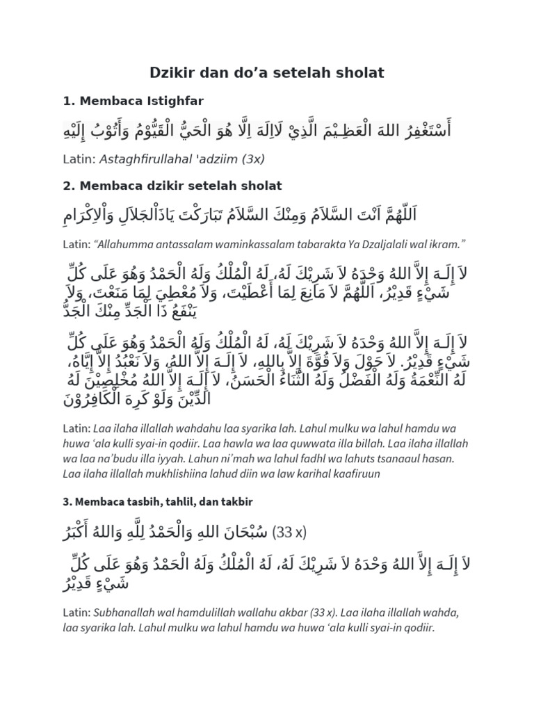 Dzikir Dan Do | PDF | Semitic Words And Phrases | Abrahamic Religions