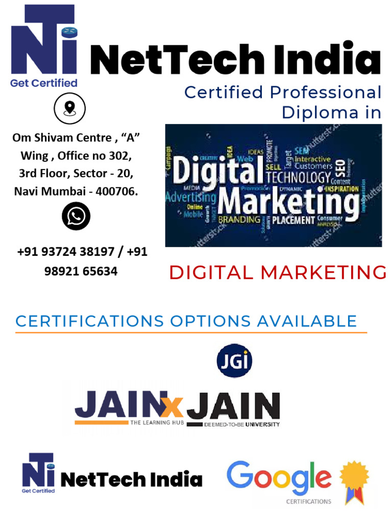 Certified Professional Diploma in Digital Marketing - PDF Nerul | PDF | Search Engine ...