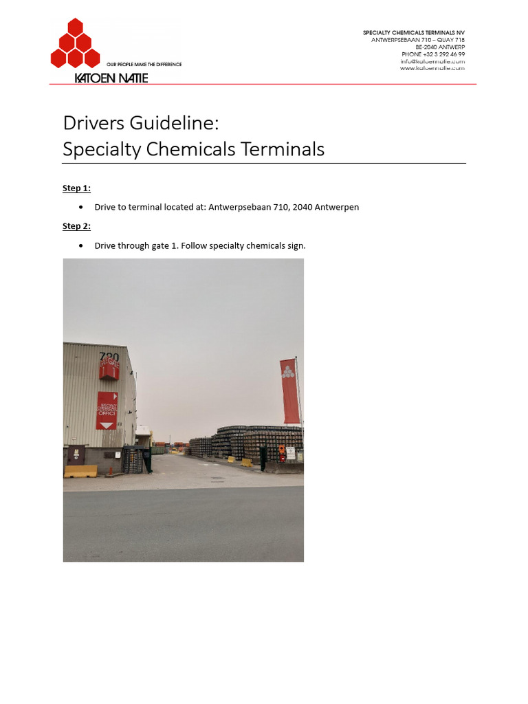KTN Antwerp Driver Guidelines | PDF | Freight Transport