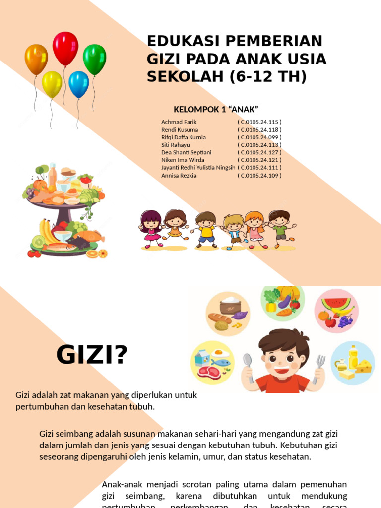 PROMKES GIZI SEIMBANG KEL 1 ANAK | PDF