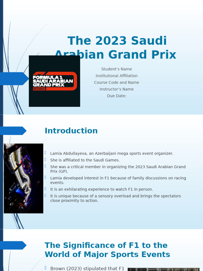 2023 Saudi Arabian Grand Prix Overview | PDF | Formula One | Social Media