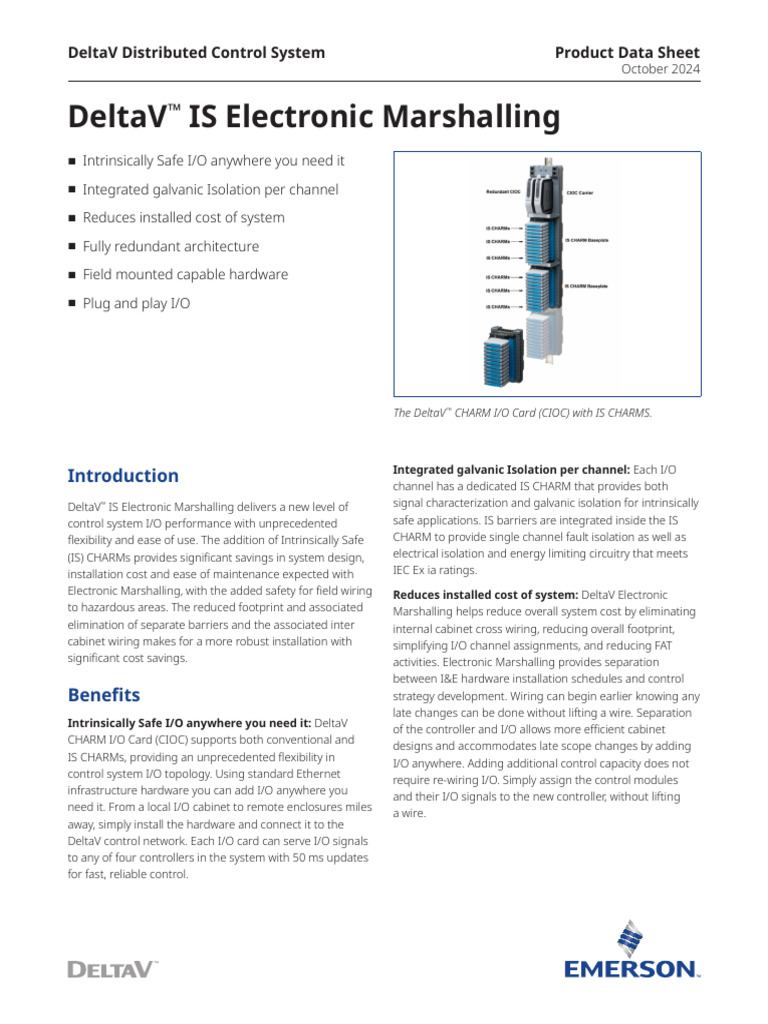 Product Data Sheet Deltav Electronic Marshalling Deltav en 57016 | PDF | Thermocouple ...