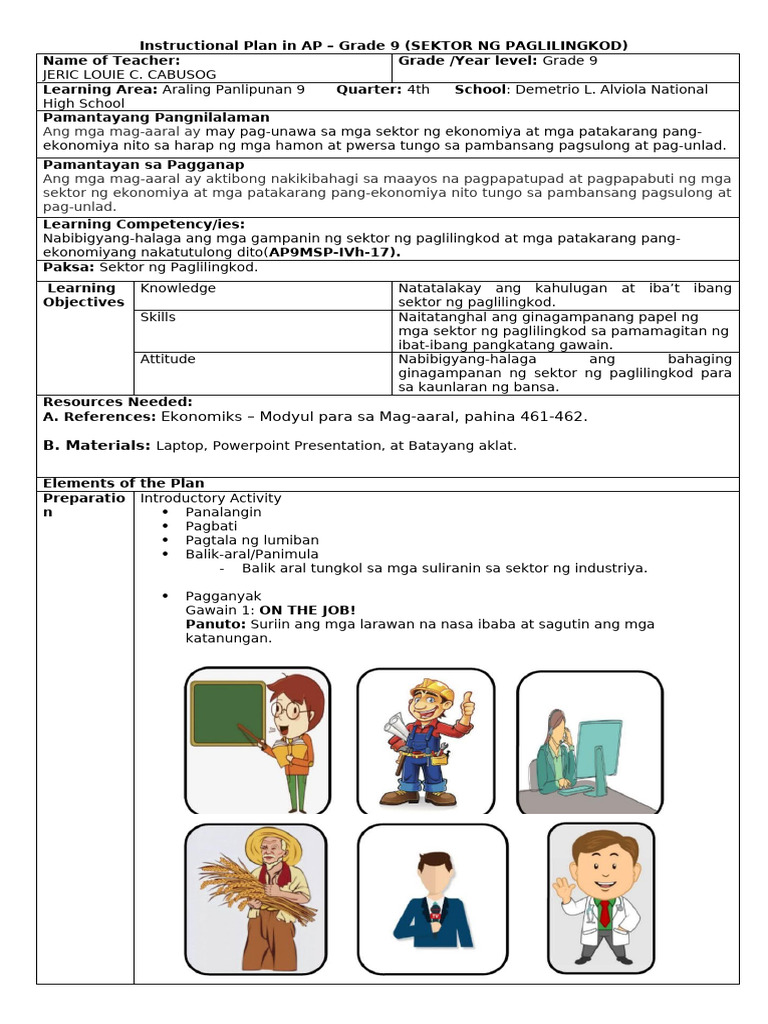 CABUSOG - AP9 Sektor NG Paglilingkod | PDF