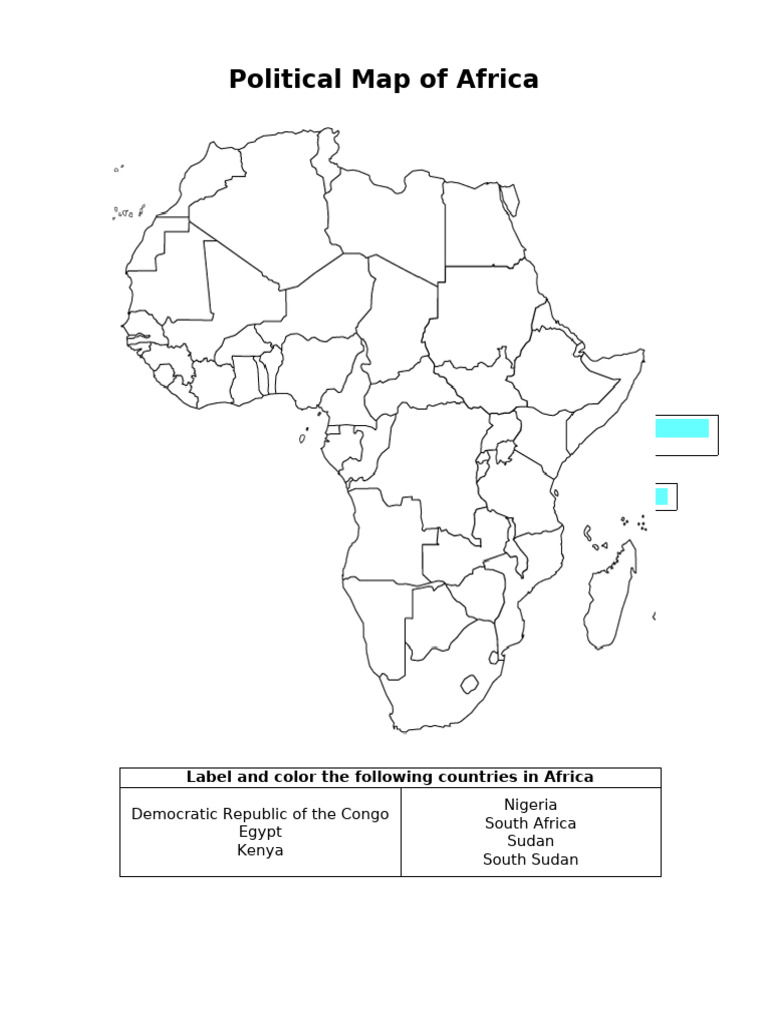 Africa Political and Physical Map Guide | PDF