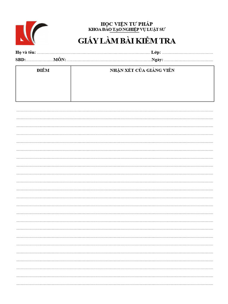 Mau Giấy Kiểm tra HVTP | PDF