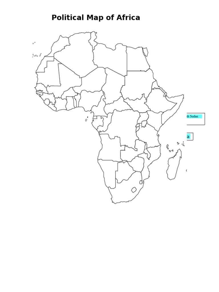 Africa Political & Physical Maps (Answers) | PDF Africa Political & Physical Maps (Answers) | PDF
