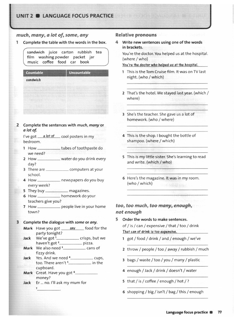 English Plus 3 Workbook Unit 2 Test | PDF